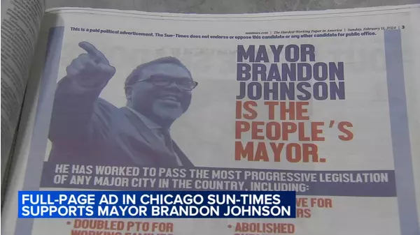 Who's behind the full-page Sun-Times ad supporting Mayor Johnson ...