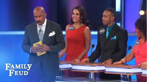 Okay, Fido... synchronize watches!! | Family Feud - Family Feud | Xumo Play