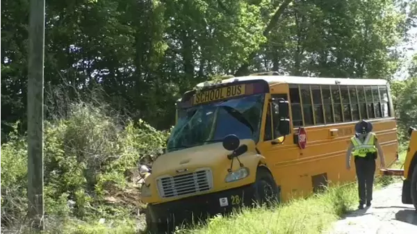 School bus overturns with students on board in Harnett County - WTVD ...