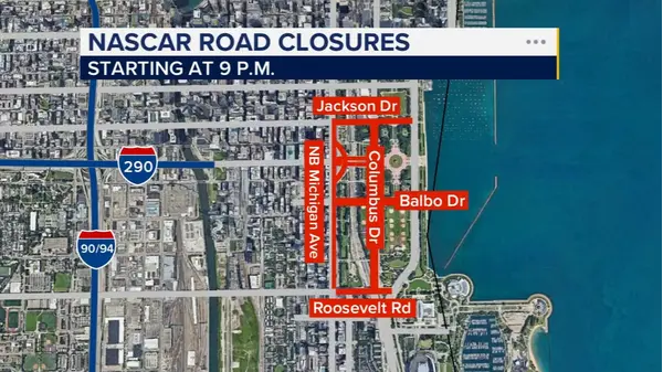 Major NASCAR street closures continue at night on July 4 - ABC7 Chicago ...