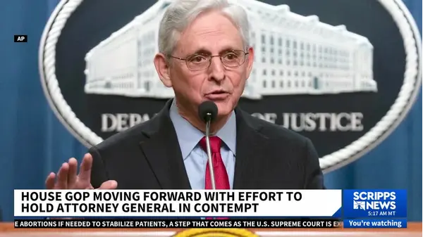 House Republicans move forward with effort to hold Attorney General ...