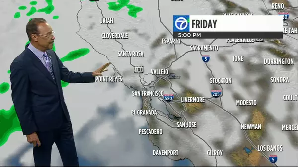 AccuWeather Forecast: Chance of light scattered showers tonight - ABC7 ...