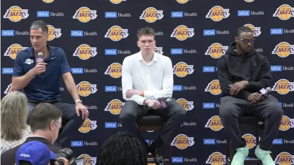 Lakers GM Rob Pelinka introduces draft picks Dalton Knecht, Bronny James - ABC7 Los Angeles ...