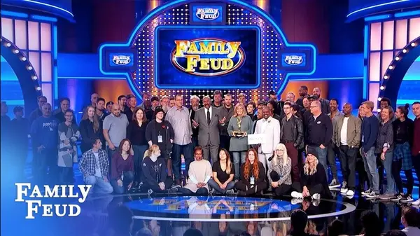 Steve Harvey congratulates the Family Feud staff on the Daytime Emmy ...