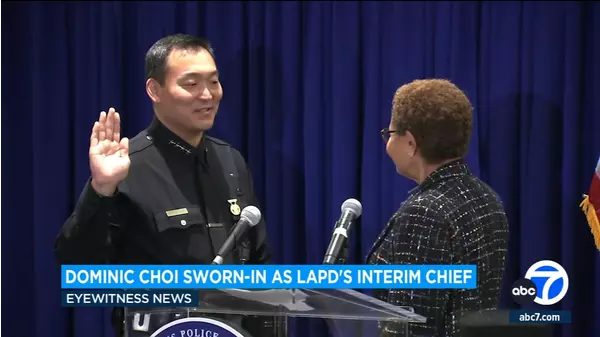 Dominic Choi sworn in Friday as LAPD's interim chief of police - ABC7 ...